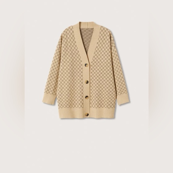 Mango | Sweaters | Mango Geometric Print Knit Cardigan And Pants Set ...